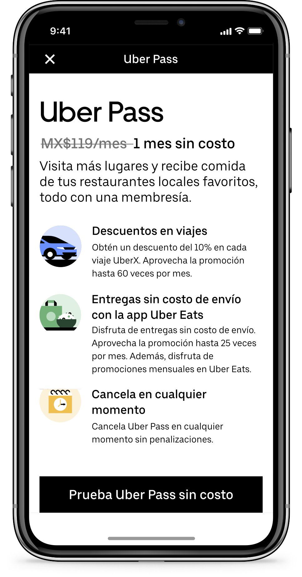 Disfruta de un sinfín de beneficios con Uber Pass - Máspormás