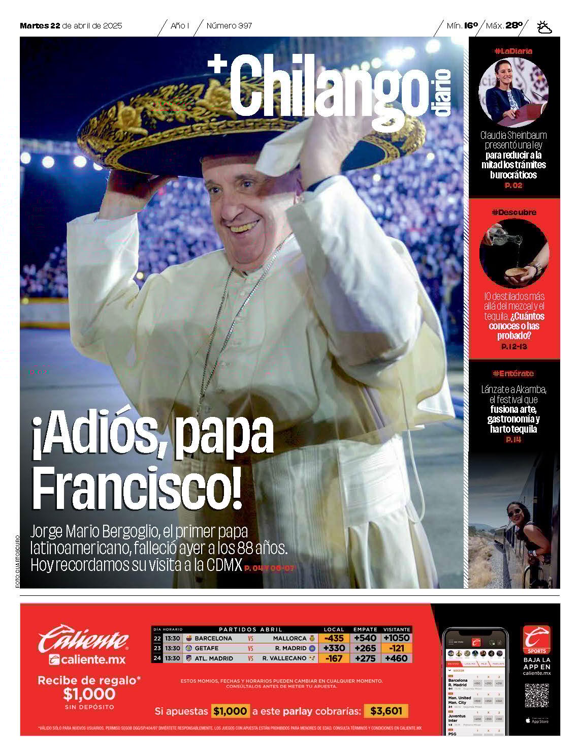 ¡Adiós, papa Francisco! y más en nuestra edición de hoy 22/04/25 ...